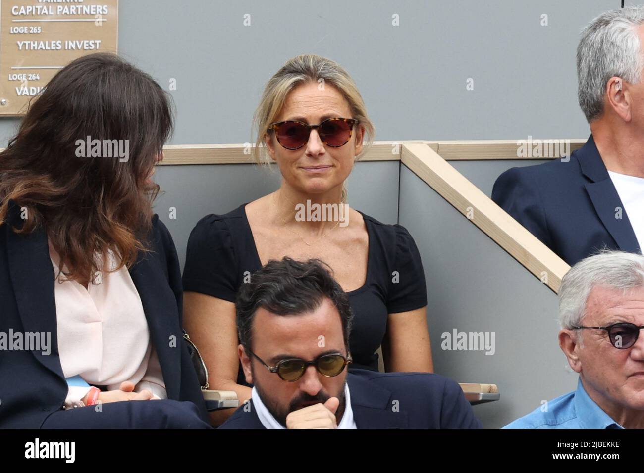 Paris, France, June 05, 2022, Anne-Sophie Lapix in the stands during ...