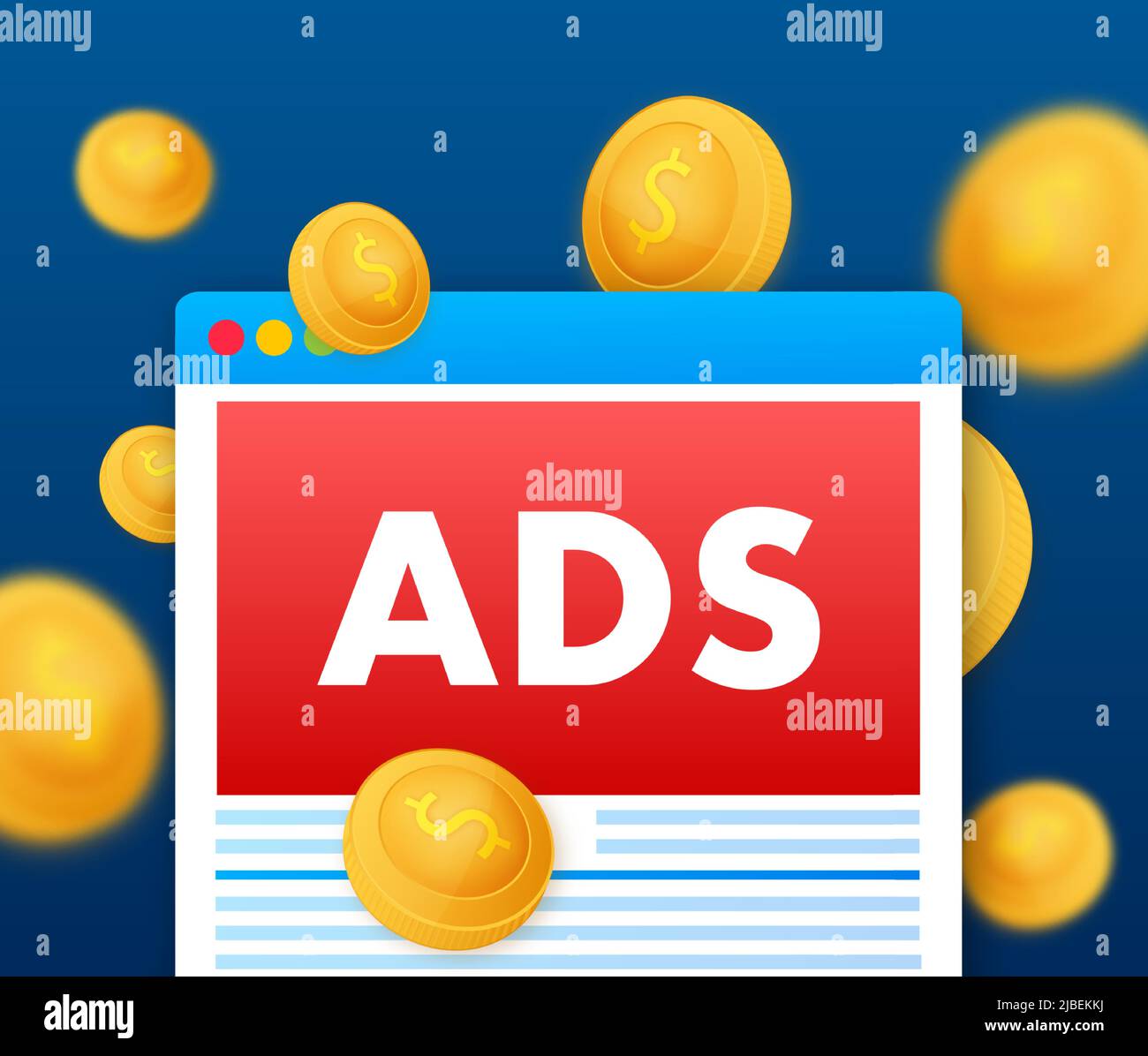 Red Advertising icon isolated on white background. Vector illustration ...