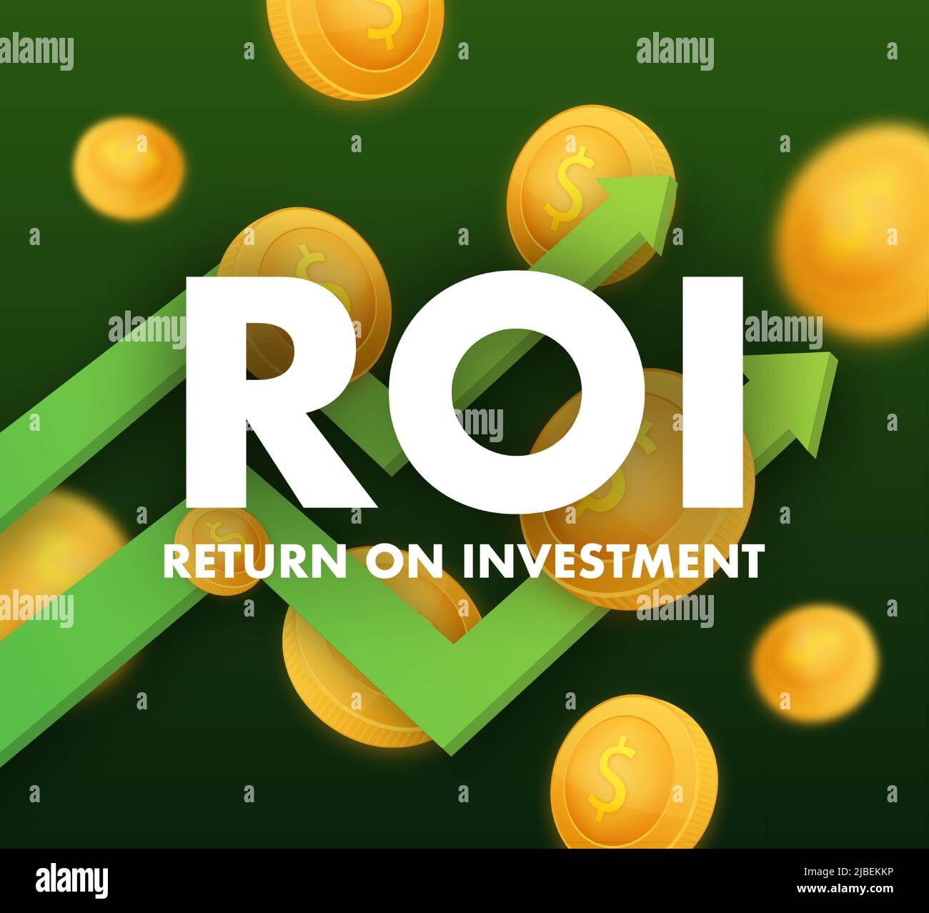 Icon with return on investment for concept design. 3d vector cashback ...