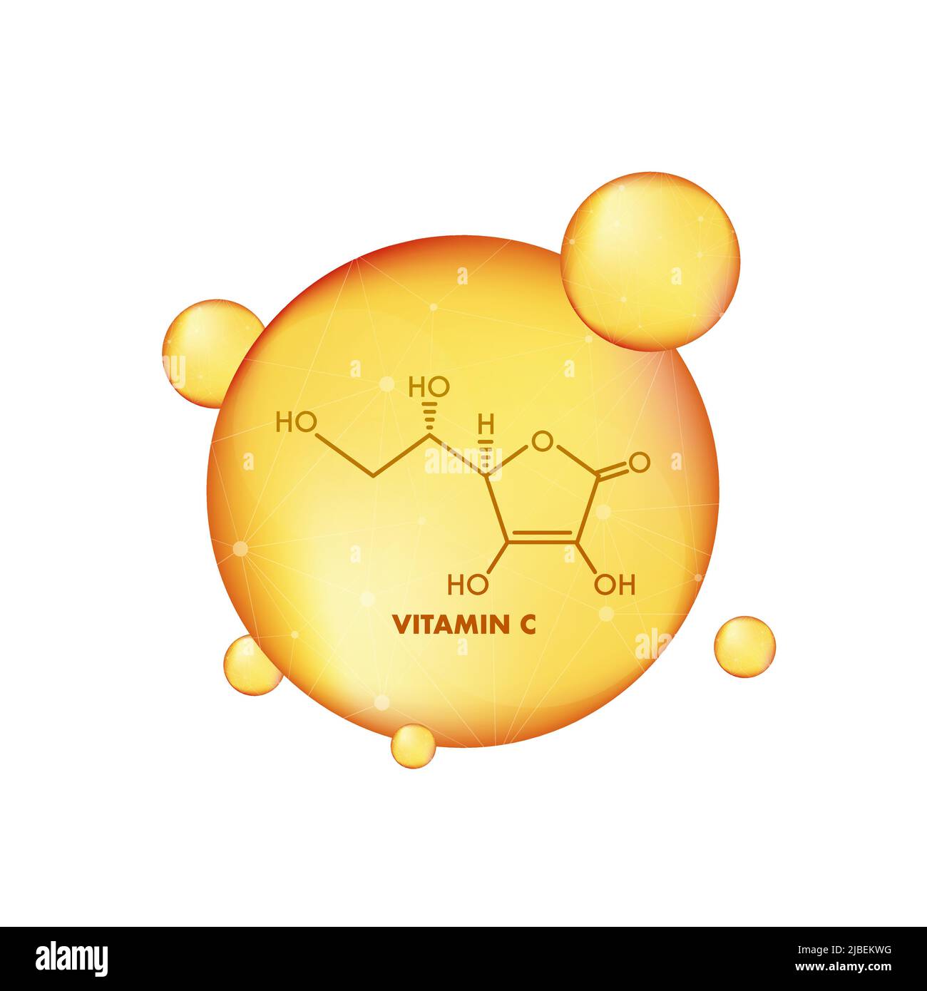 3d vitamin c formula for concept design. Health care concept Stock ...