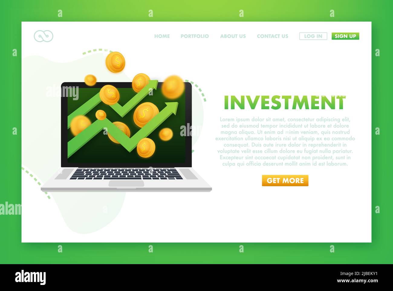 Profit money or budget. Cash and rising graph arrow up, concept of ...