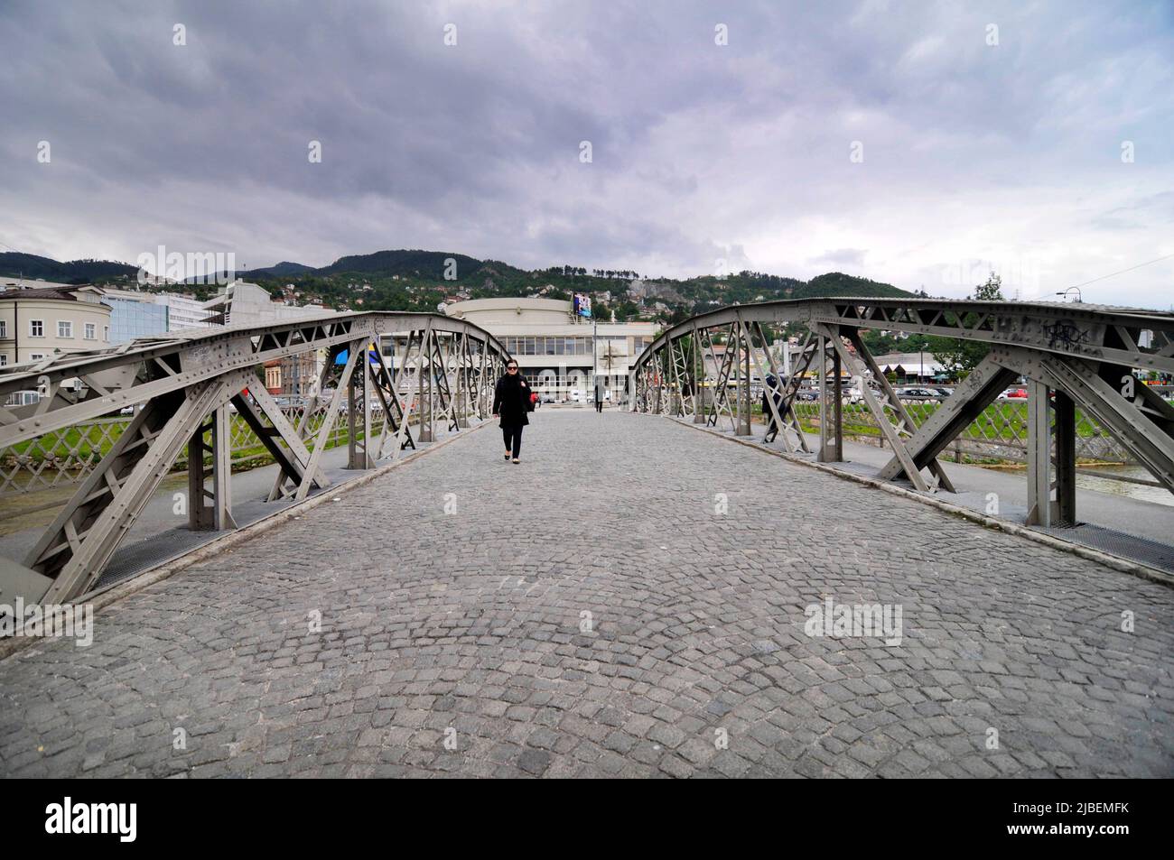 The Miljacka river in Sarajevo, Bosnia & Herzegovina Stock Photo - Alamy