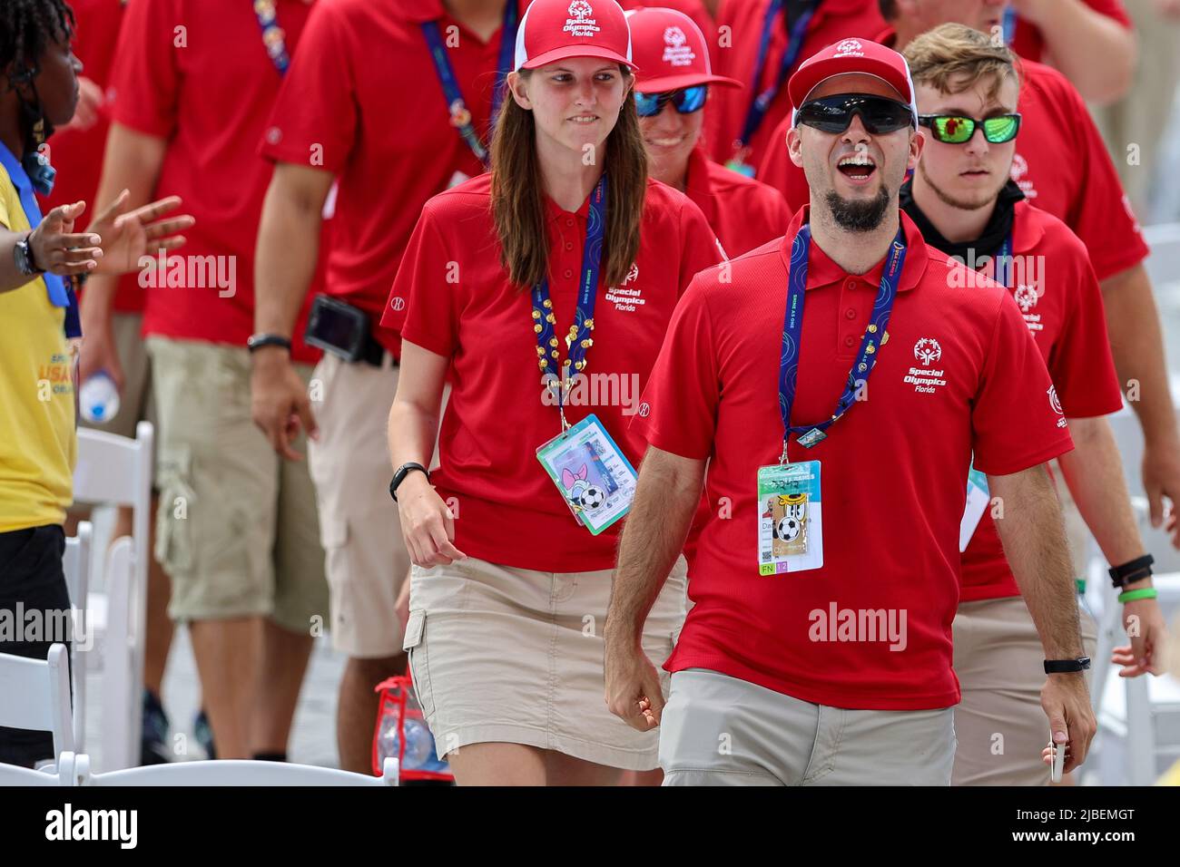 Orlando, Fl, US, June 5, 2022: Team Florida arrives during the Opening ...