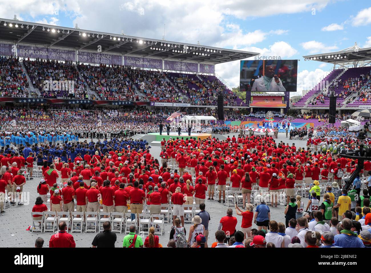 Orlando, Fl, US, June 5, 2022: Athletes watch the performance during ...