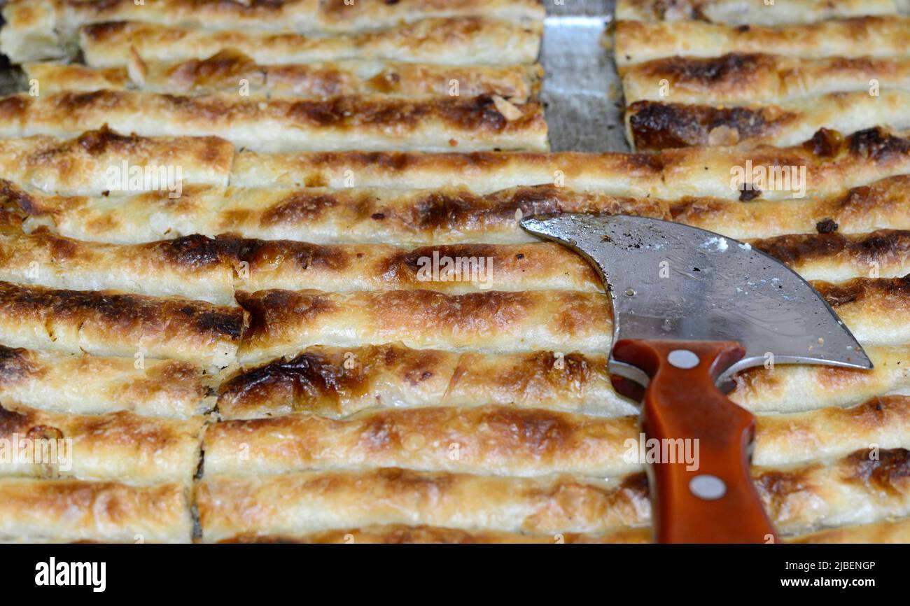 Pita Burek is one of Bosnia's most popular traditional specialty Stock ...