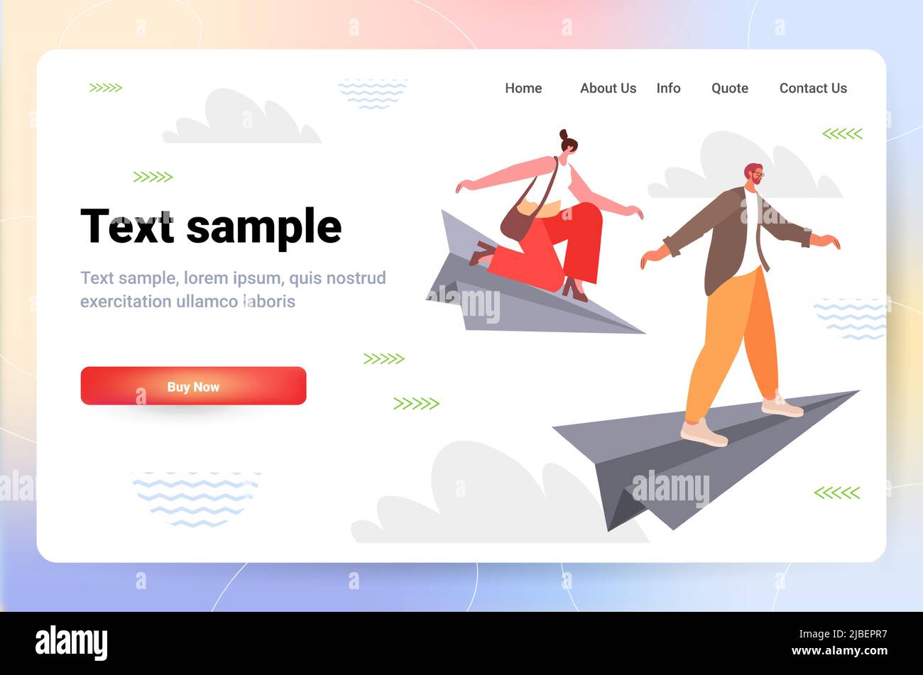 businesspeople flying on paper plane teamwork successful project ...