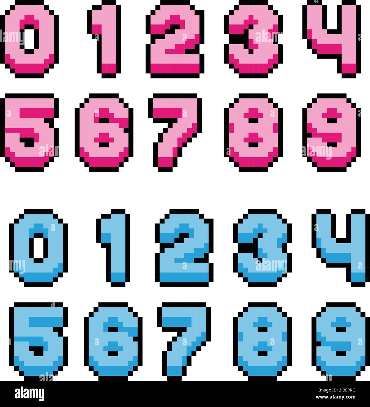 Pixel font numbers hi-res stock photography and images - Alamy