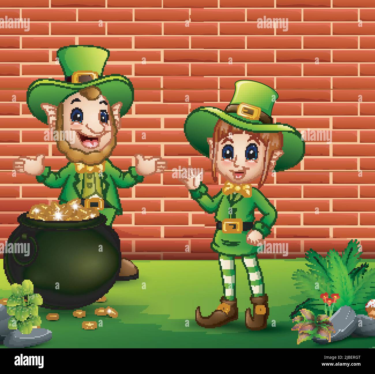 Grass lawn brick pattern Stock Vector Images - Alamy