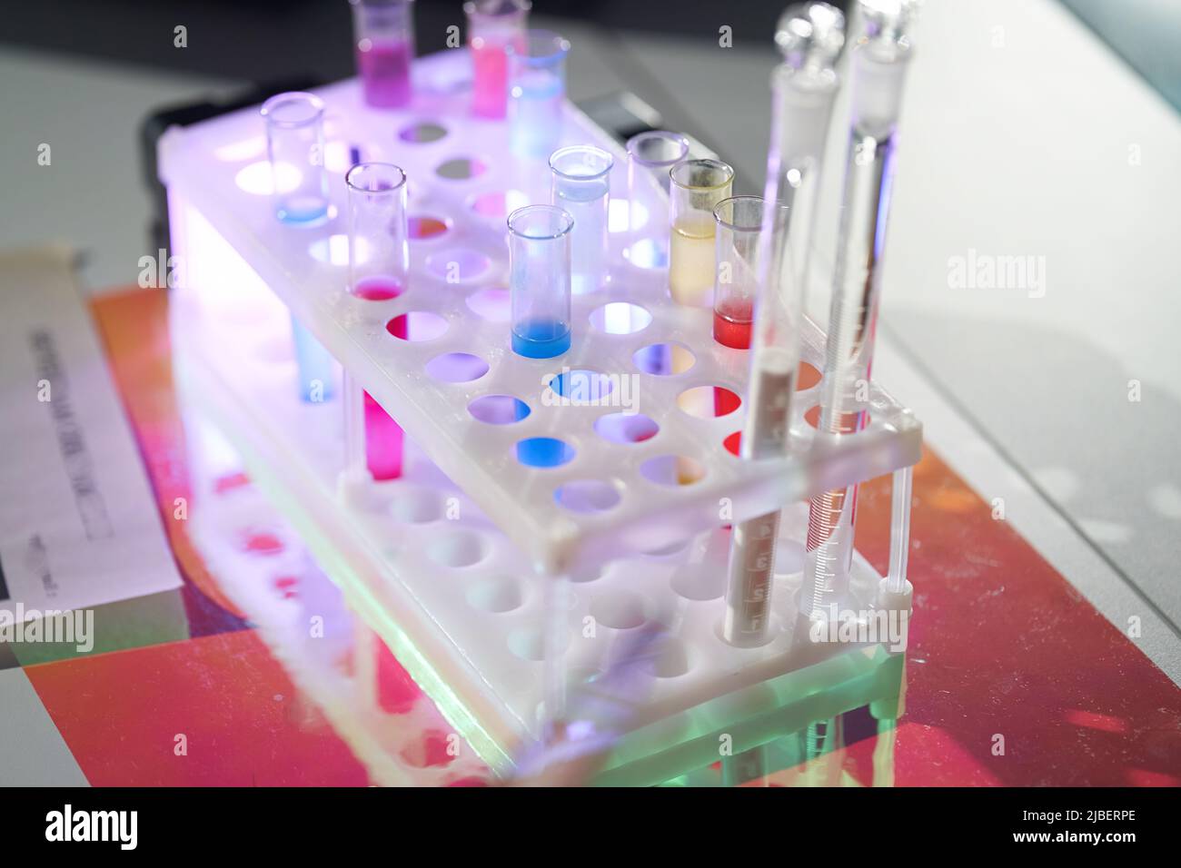 A set of laboratory utensils for medical or scientific research. A ...