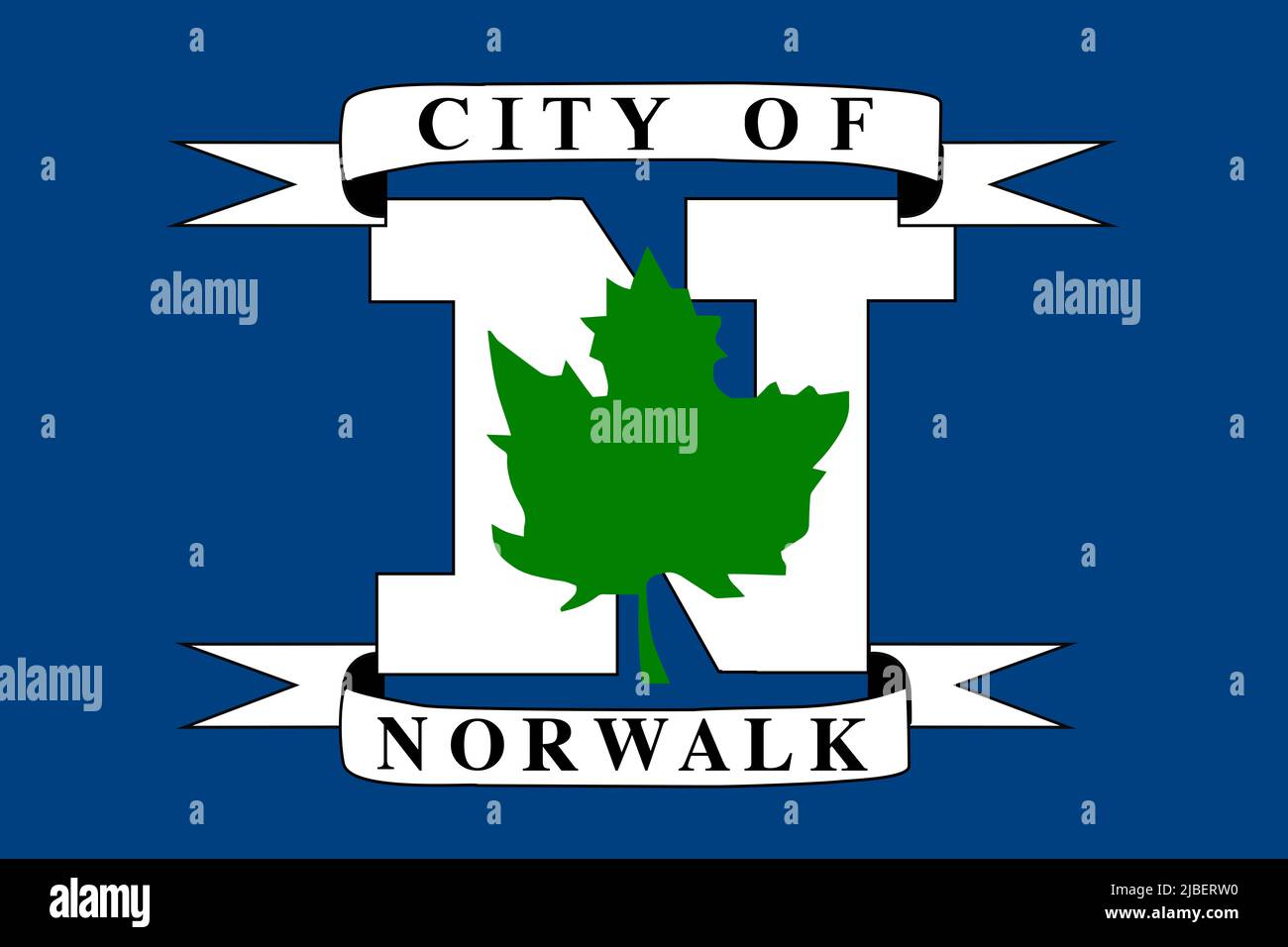 The flag of the city of Norwalk City Ohio USA Stock Photo - Alamy