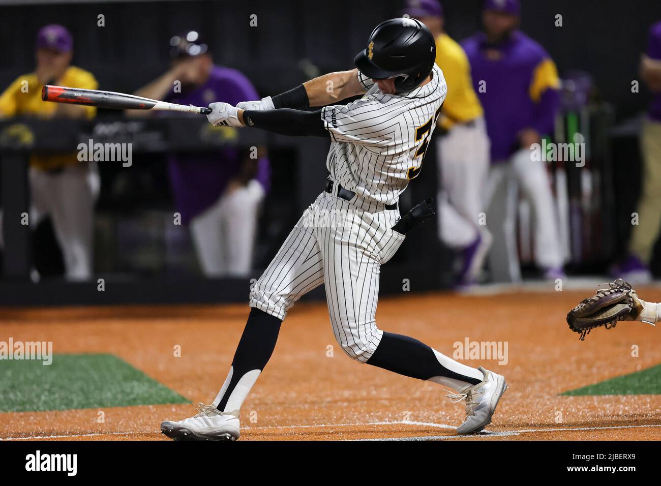 Jun 5, 2022: Southern Miss. outfielder Carson Paetow (37) hits a home ...