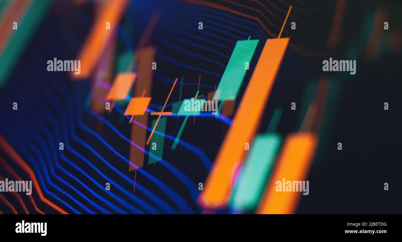 Economy trends background for business idea . Financial graph on ...