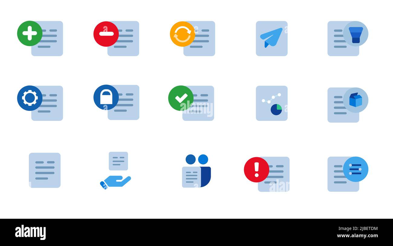 Document paper page doc sharing icon set collection grey isolated file ...