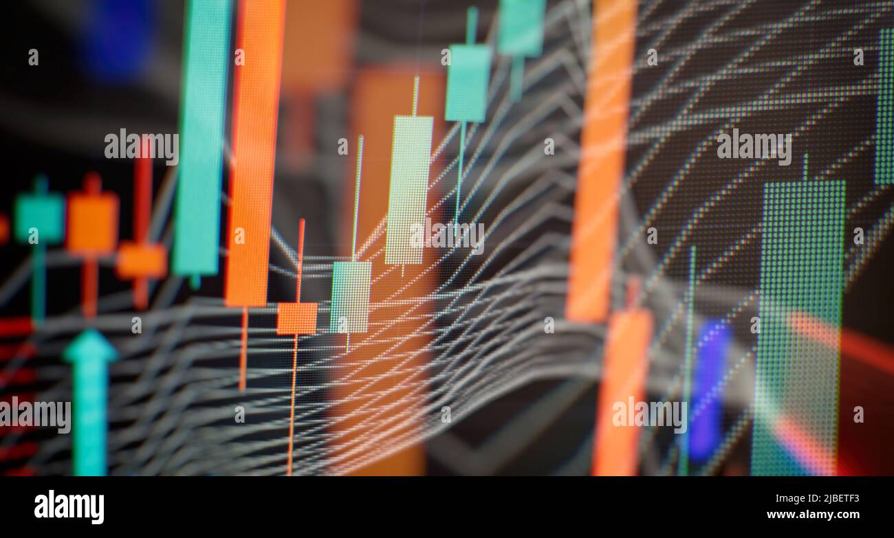 Economy trends background for business idea . Financial graph on ...