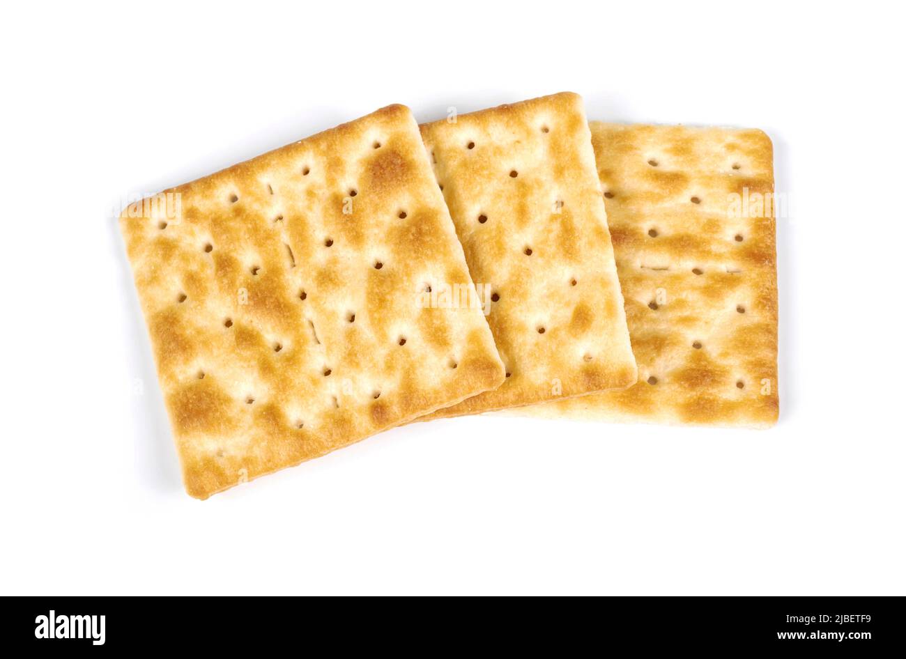 square crackers isolated on white background Stock Photo - Alamy