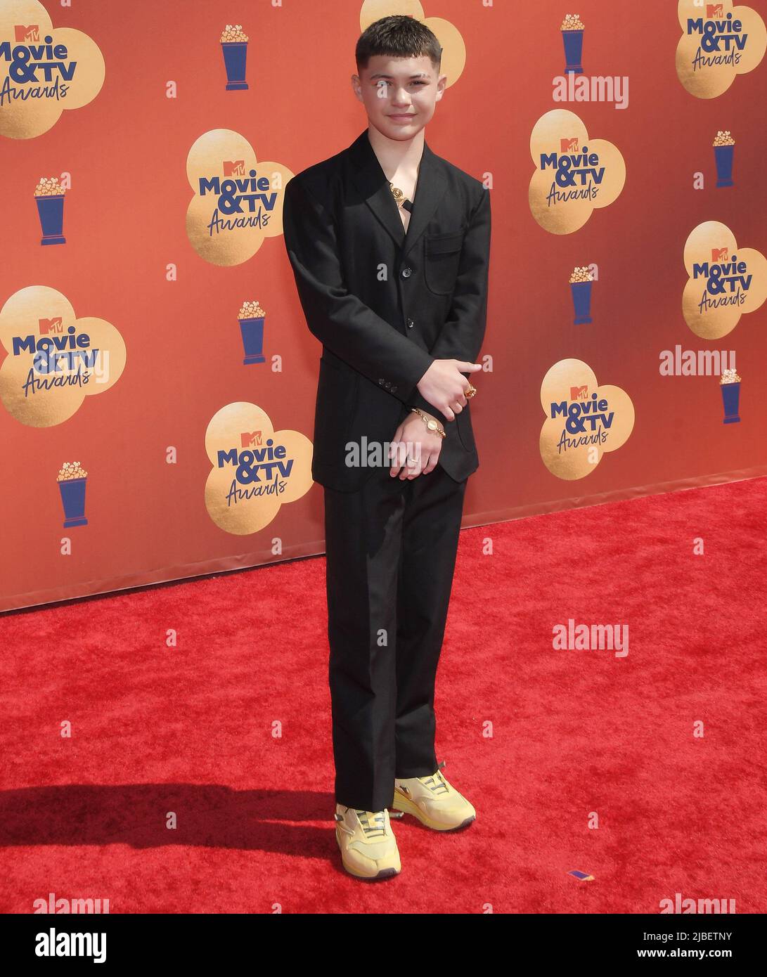 Santa Monica, CA , June 5, 2022. Javon Walton arrives at the 2022 MTV ...