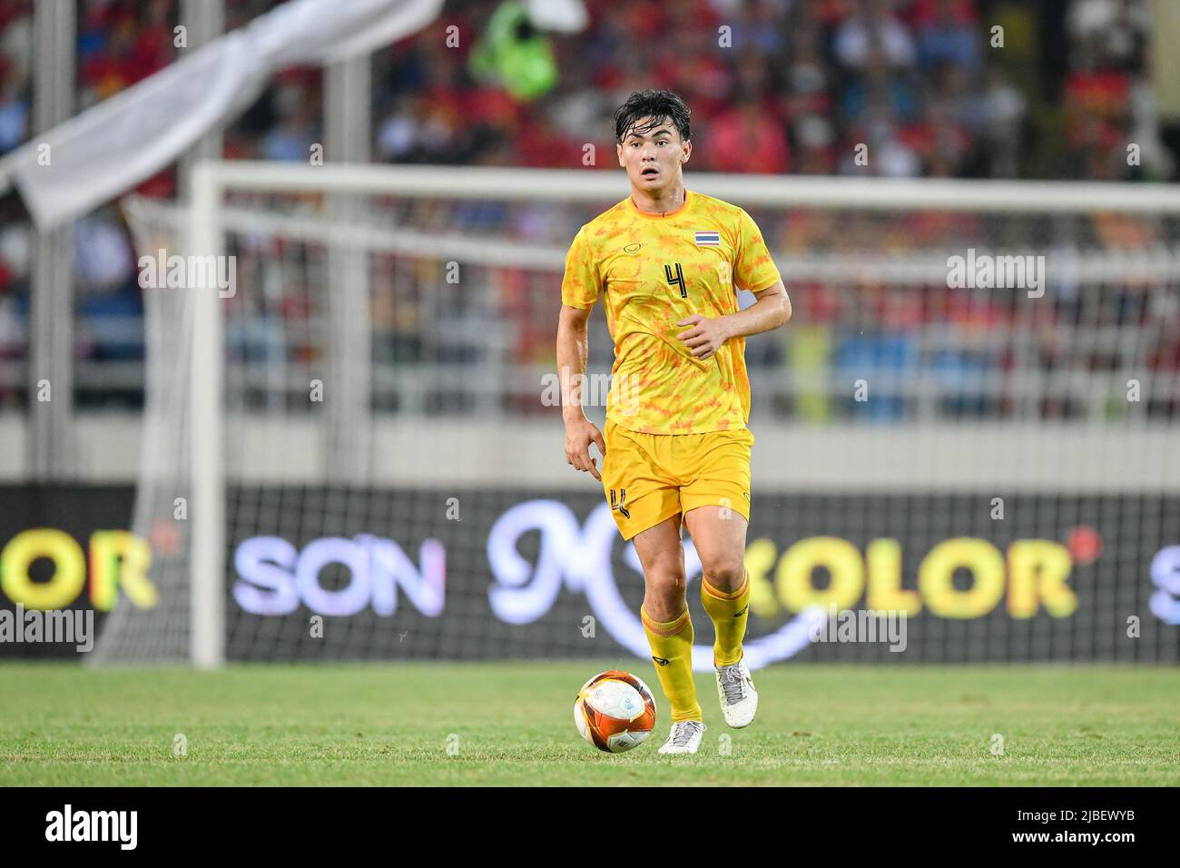 Jonathan Khemdee of Thailand in action during the Sea Games 2022 match ...