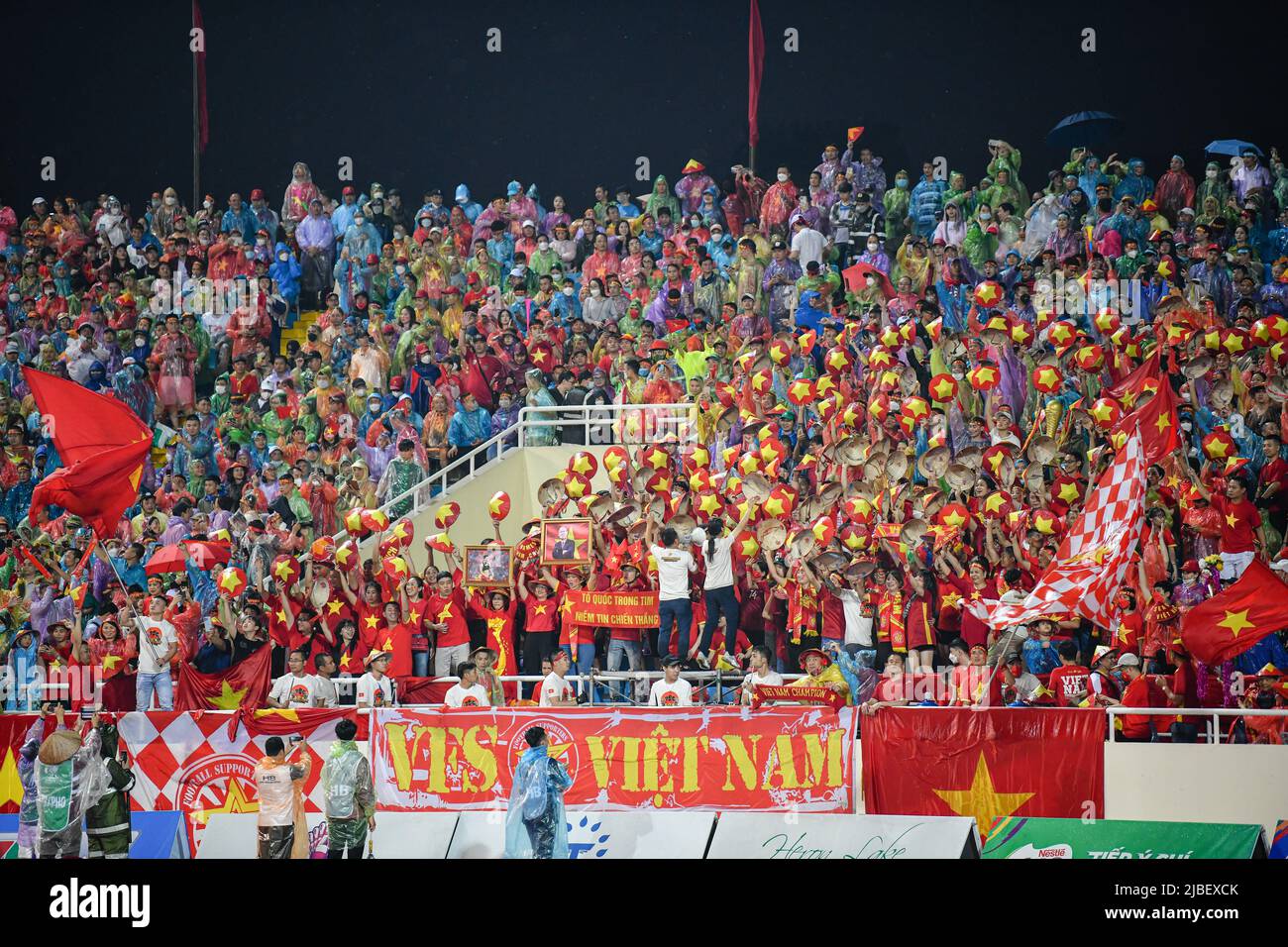 Hanoi, Vietnam. 22nd May, 2022. Vietnam fans seen cheering during the ...