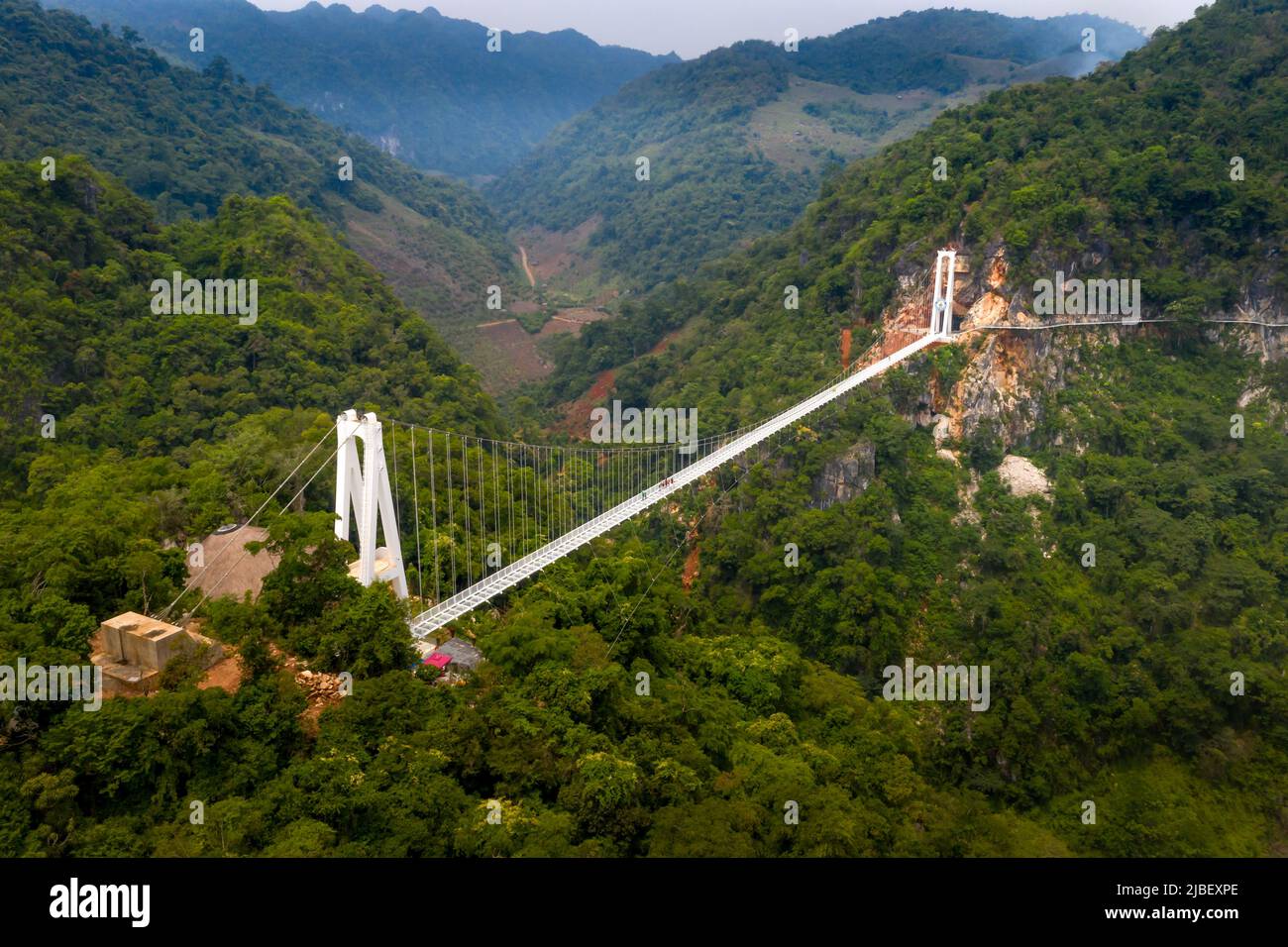 Bach Long Glass Bridge in Moc Chau District, Son La Province, Vietnam ...