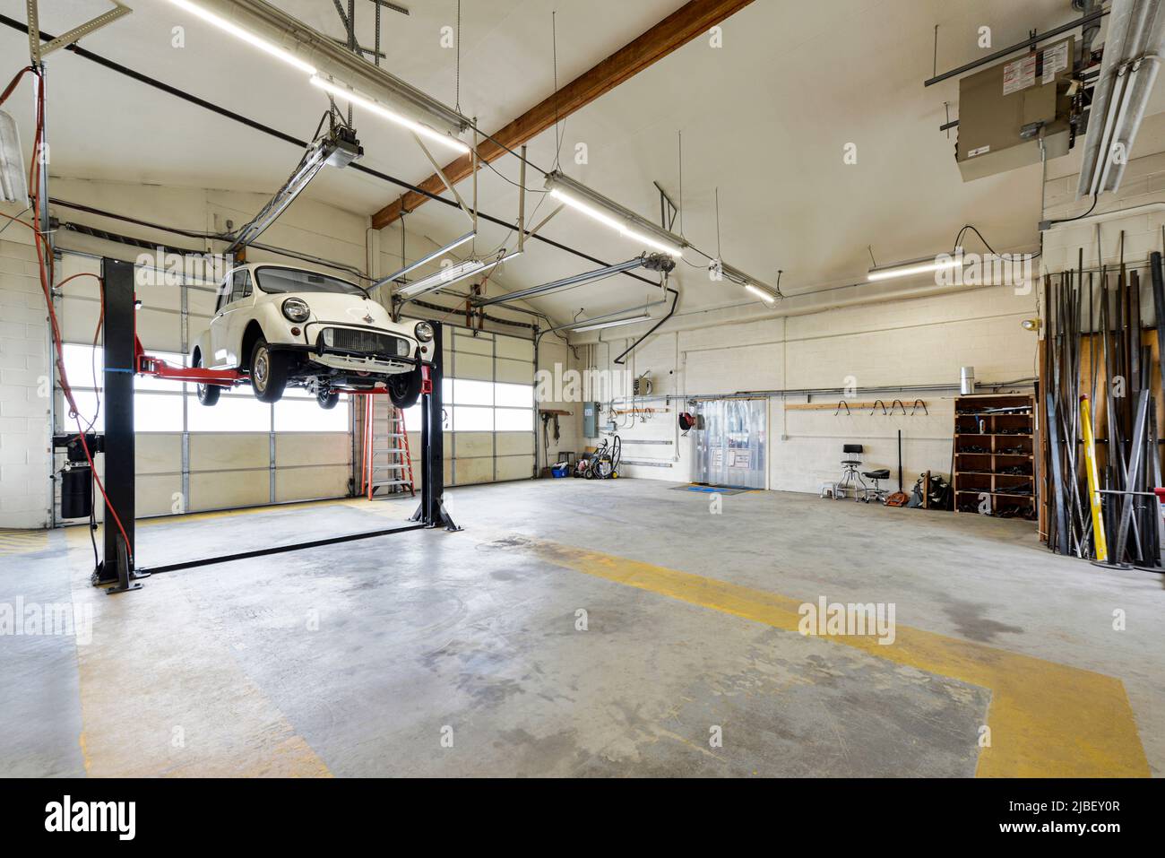 Modern residential garage interior Stock Photo - Alamy