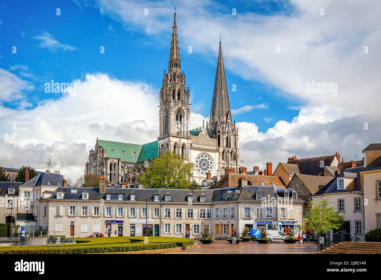 Chartres, France - April 19, 2013: A view to Cathedral Our Lady of ...