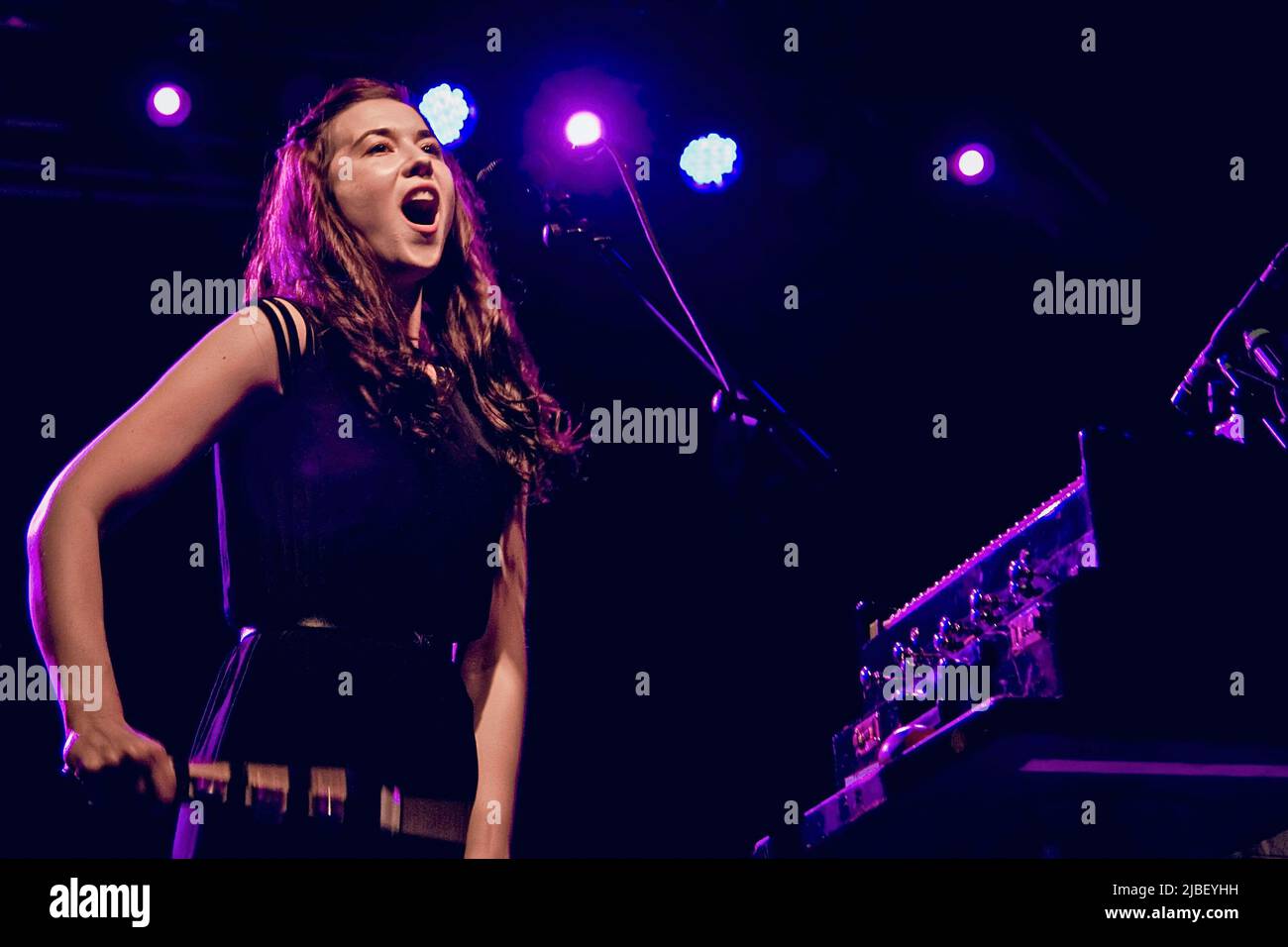 Irish singer Lisa Hannigan performs on stage at Magazzini Generali in ...