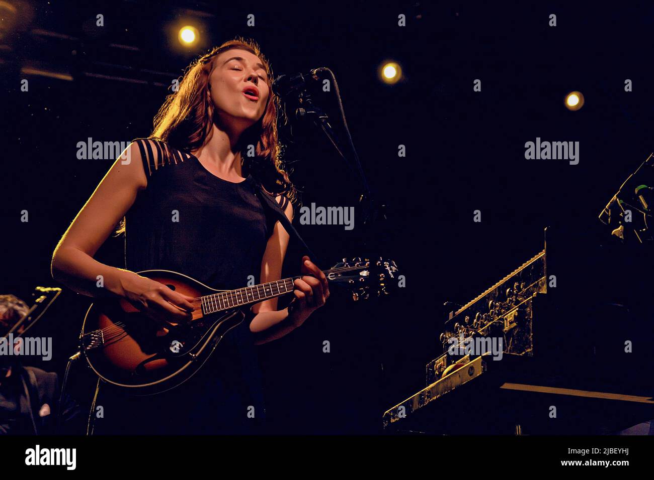 Irish singer Lisa Hannigan performs on stage at Magazzini Generali in ...