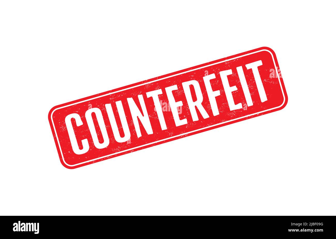 Counterfeit. A worn old sign with an inscription. Flat style Stock ...