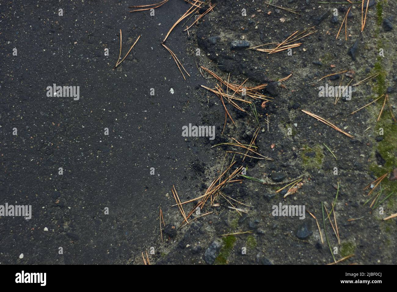 Surface grunge rough of asphalt Seamless tarmac dark grey with yellow ...