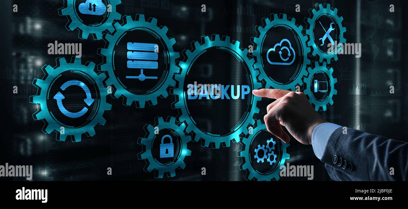 Backup Data Internet Technology Business concept On Virtual Screen ...