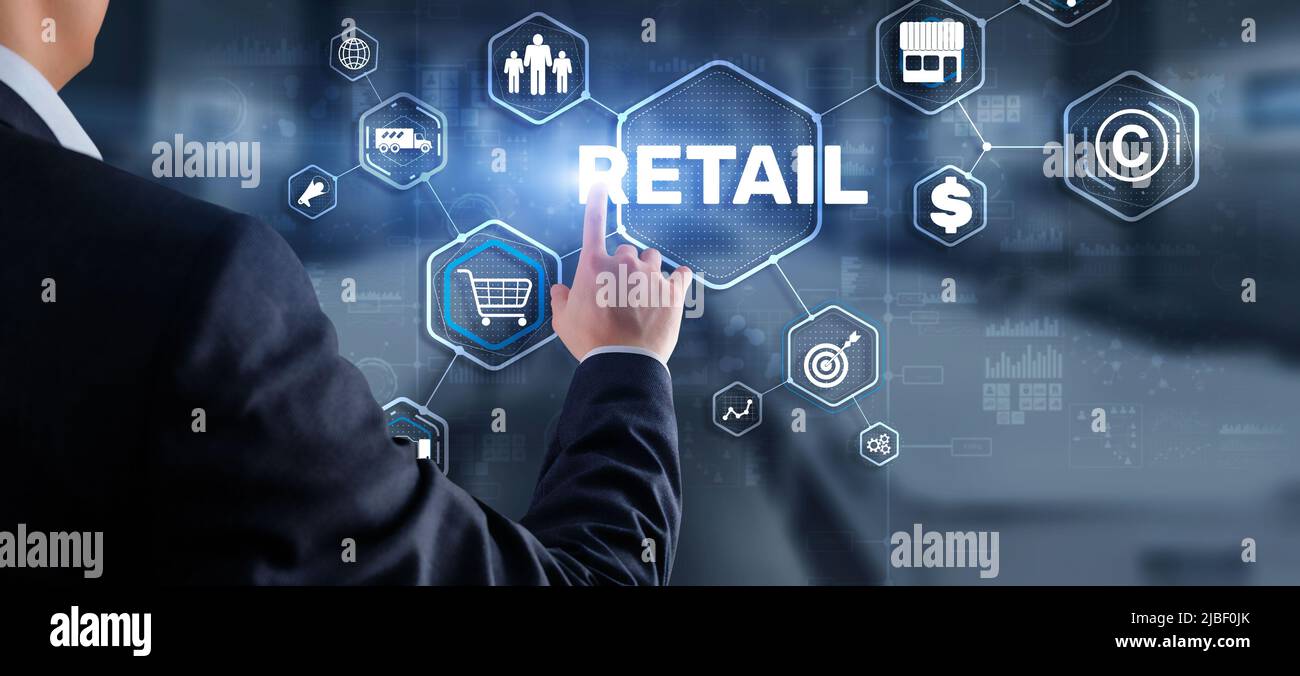 Retail concept marketing channels E-commerce Shopping automation on ...