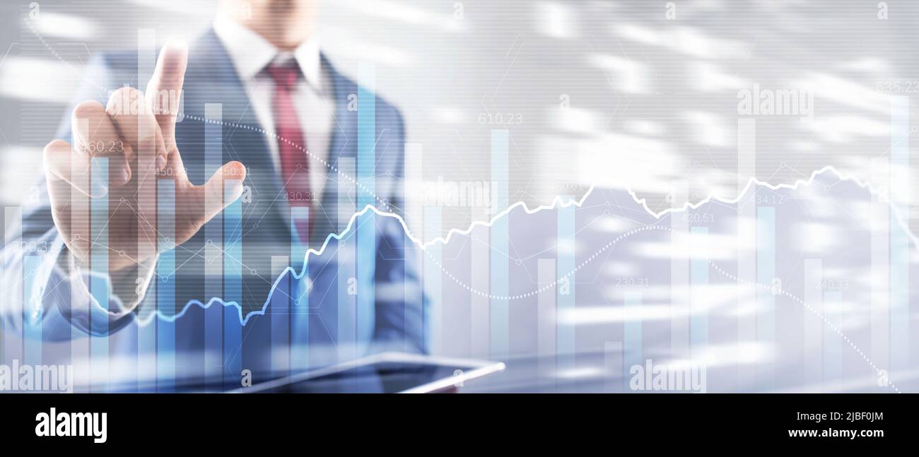Data analysis. Financial data on a monitor as Finance data concept ...