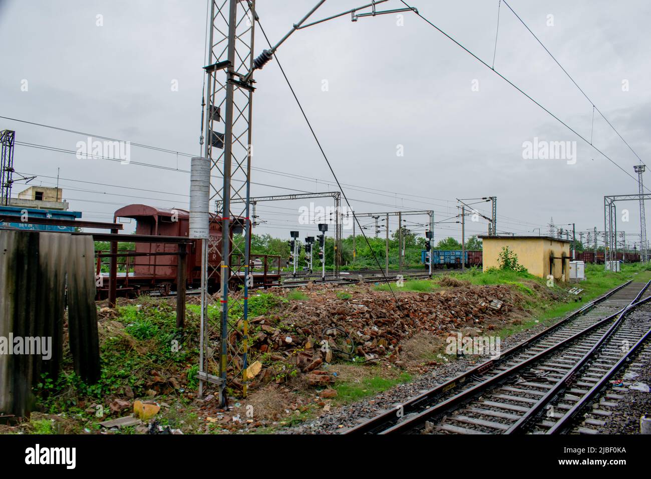 Rail track indian railway hi-res stock photography and images - Alamy