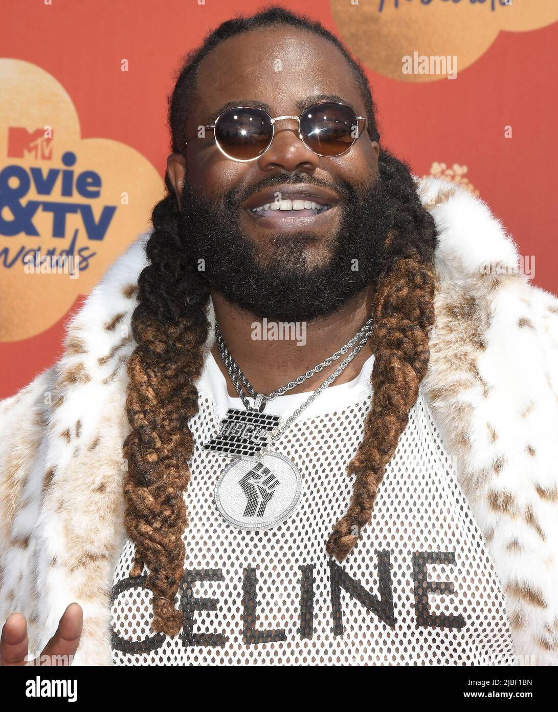 Santa Monica, CA , June 5, 2022. Darren Brand arrives at the 2022 MTV ...