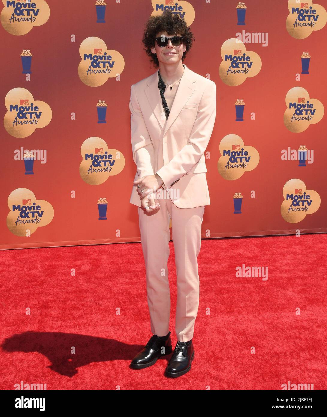 Santa Monica, CA , June 5, 2022. Reece Feldman arrives at the 2022 MTV ...