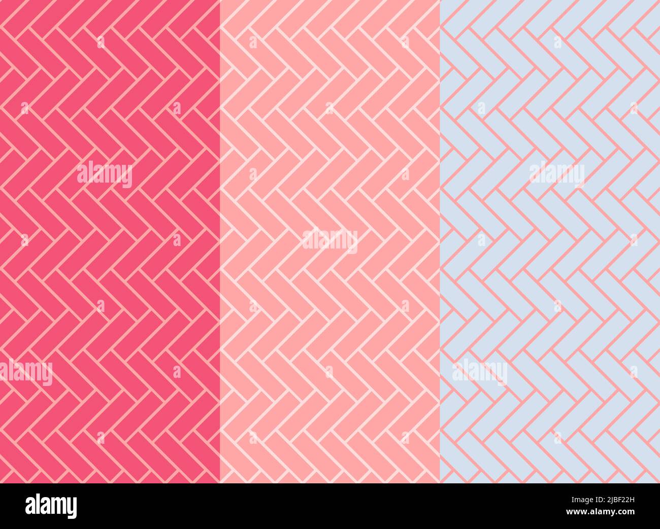 Herringbone tile patterns. Diagonal pink ceramic bricks backgrounds. Vector seamless ...