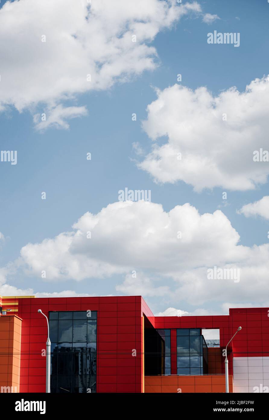 futuristic steel office building with windows, vivid architecture Stock ...