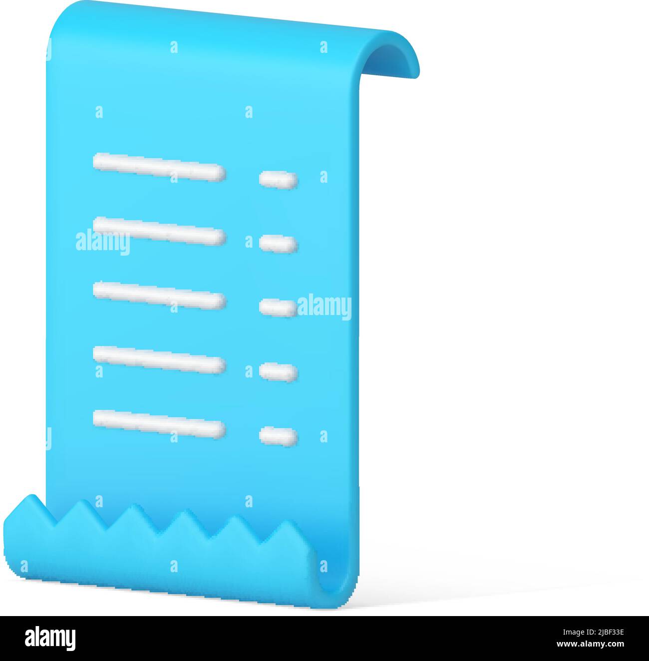 Realistic blue paper check business blank document payment banking ...