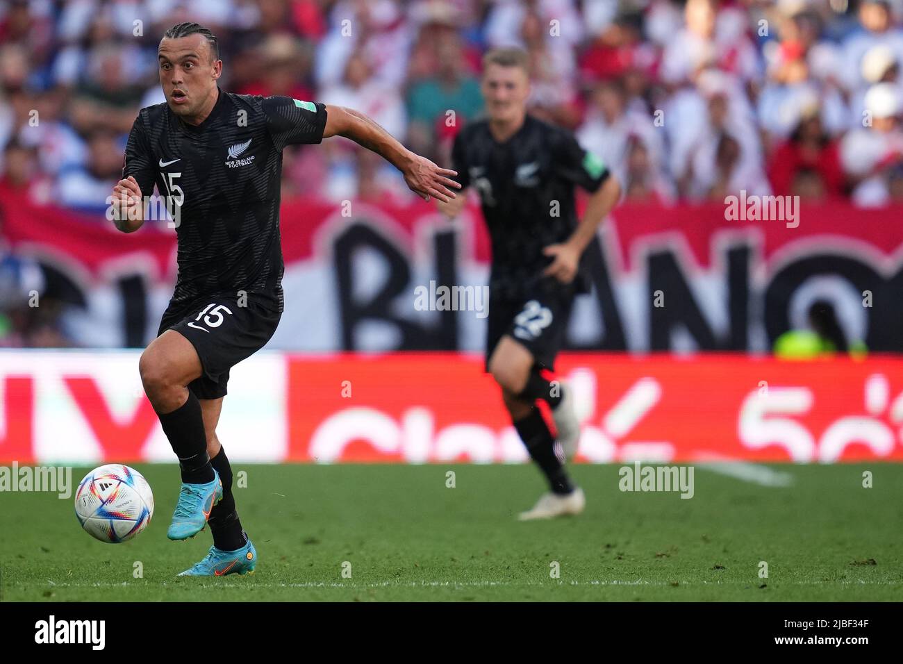 Barcelona, Spain. June 5, 2022, Clayton Lewis of New Zealand during the friendly match between ...