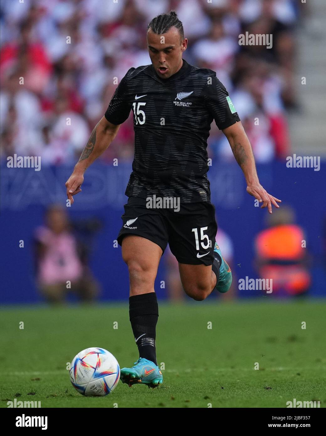 Barcelona, Spain. June 5, 2022, Clayton Lewis of New Zealand during the ...
