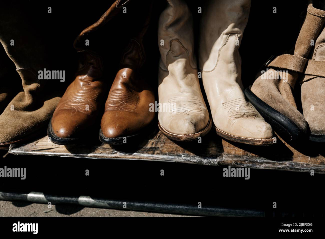 Old cowboy boots hi-res stock photography and images - Alamy
