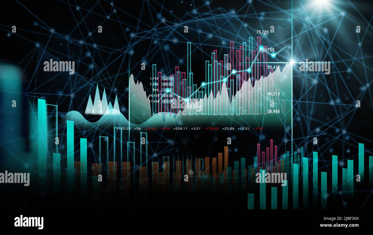 Stock market or forex trading graph and candlestick chart suitable for ...