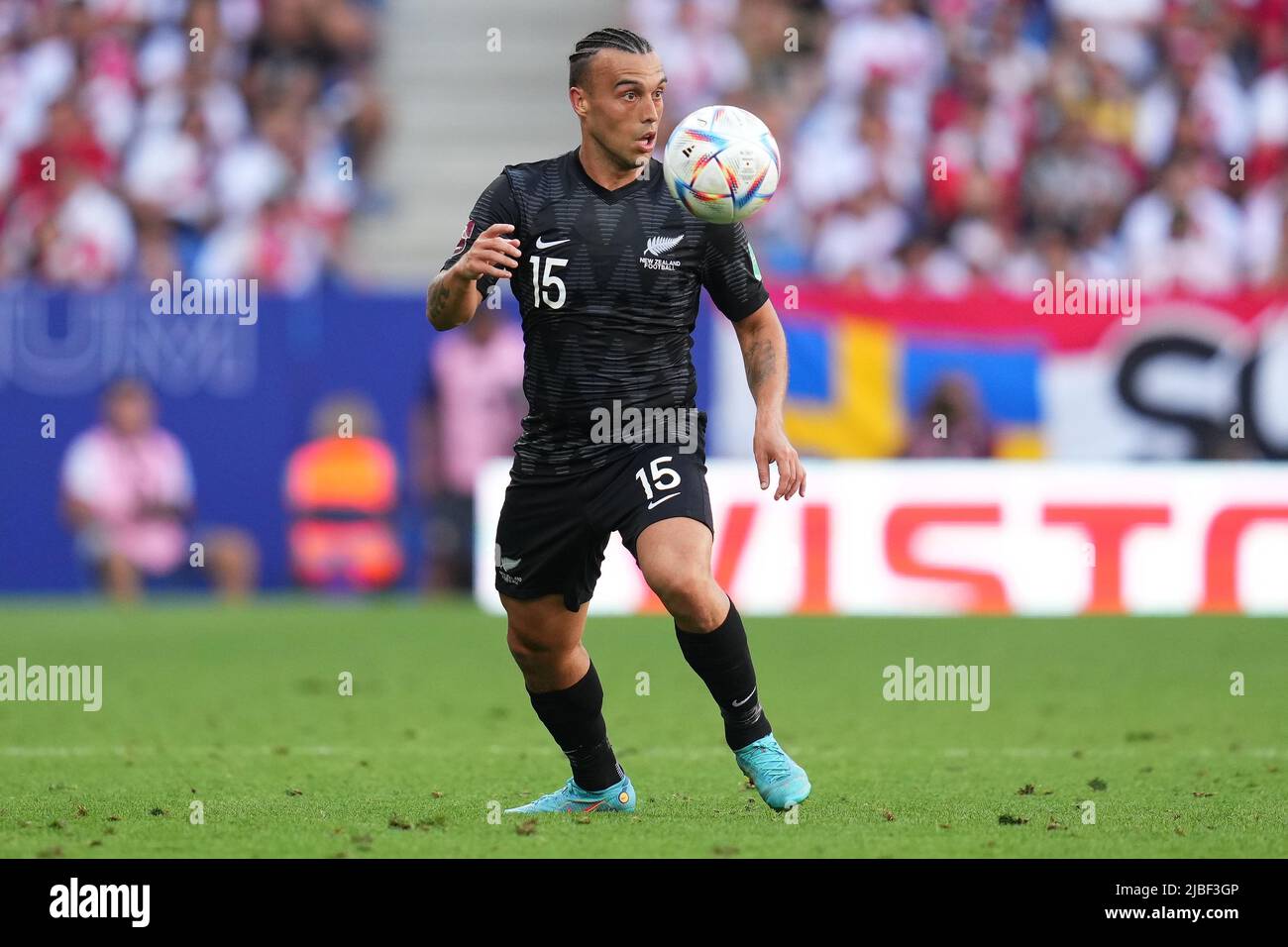 Barcelona, Spain. June 5, 2022, Clayton Lewis of New Zealand during the ...