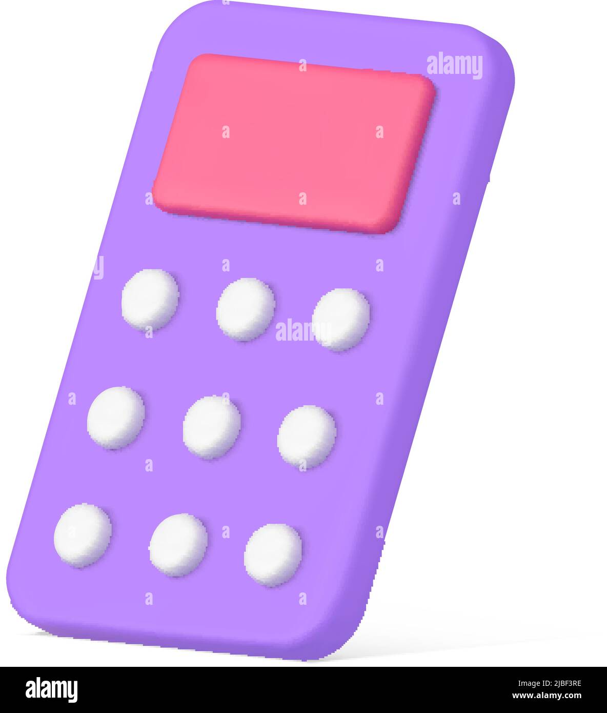 Minimalist purple calculator with pink display and buttons business ...