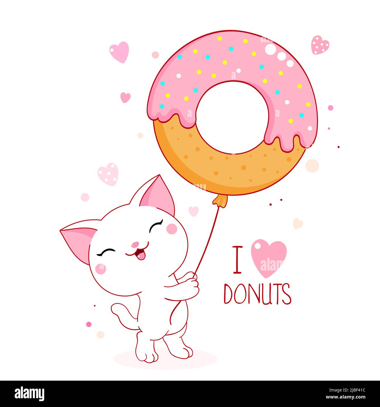 Cartoons Kitty Cat Donut