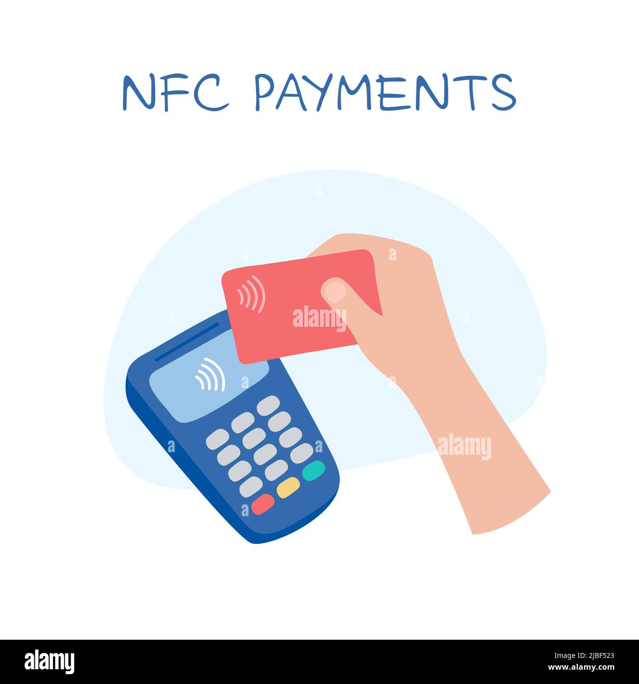 NFC payments. Contactless purchase payment by bank card and POS terminal. Near Field ...