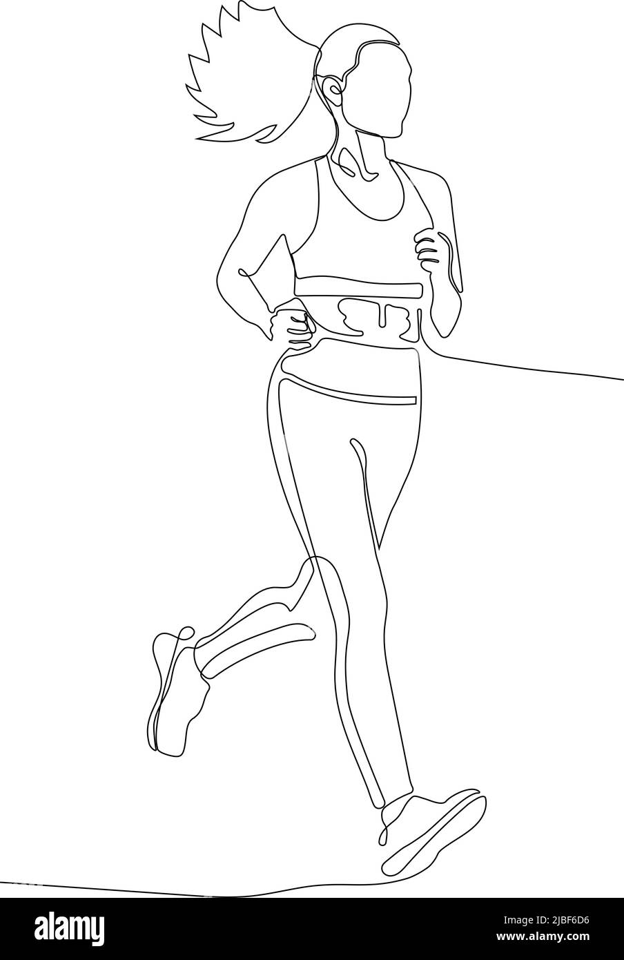 Young person jogging Stock Vector Images - Alamy