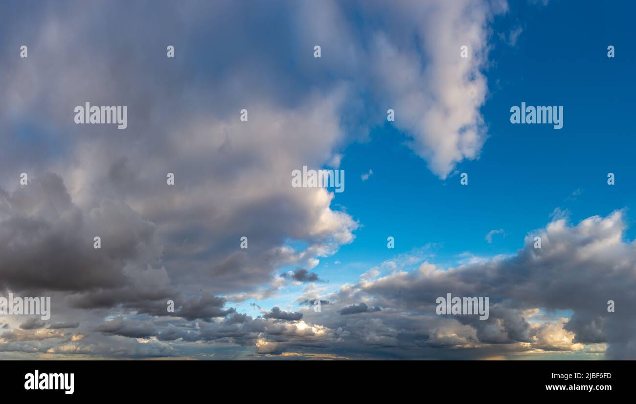 Fantastic soft thunderclouds at sunrise, natural composition Stock ...