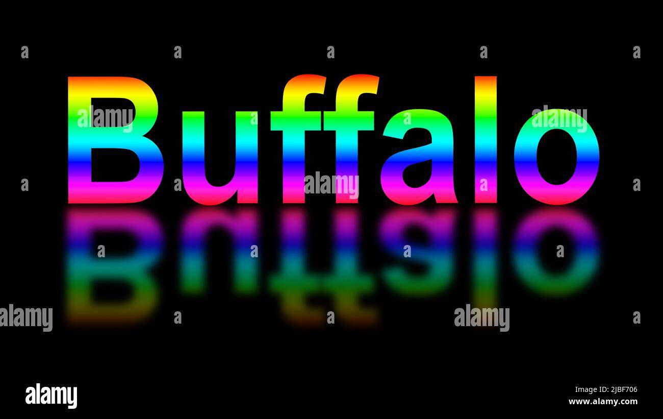 Rainbow city sign and reflection illustrating diversity, equality and ...