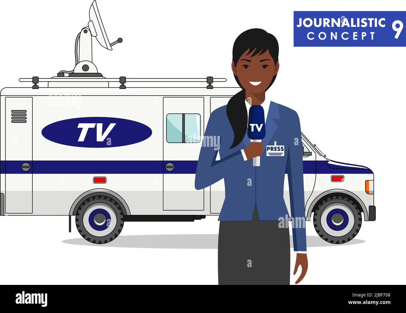 African american news reporter Stock Vector Images - Alamy